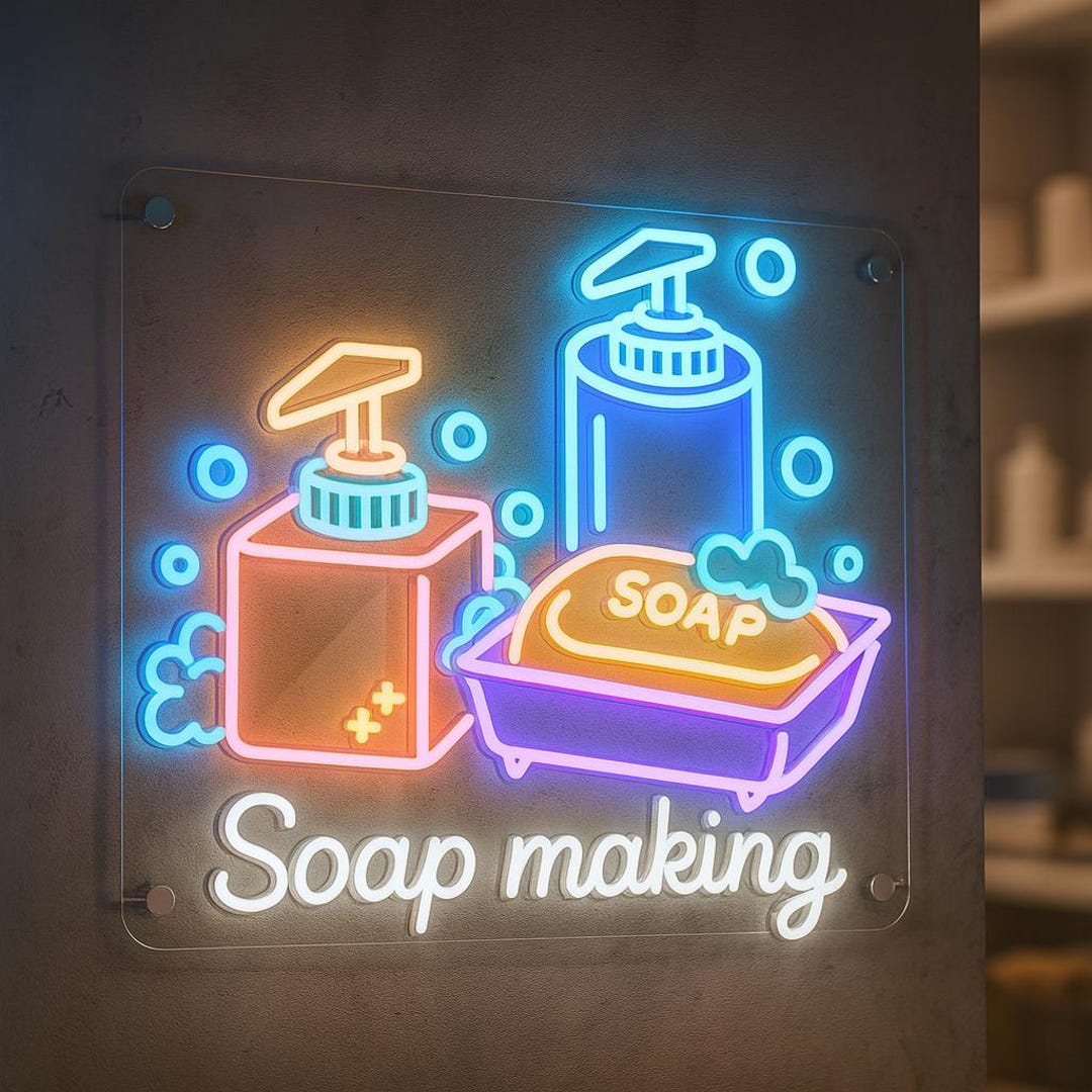 Needlework Neon Sign. Handmade Led Sign. Hobby LED Decor. Art LED Decor ...