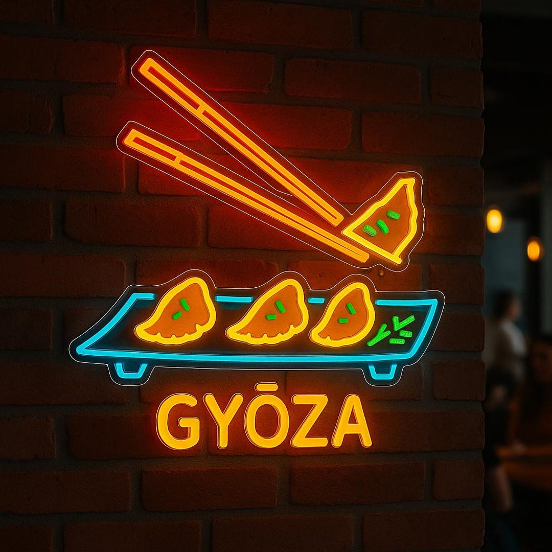 Gyoza Neon Sign. Japanese Cuisine LED Decor. Restaurant Neon Decor. - Etsy