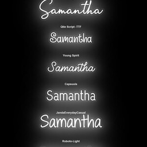 Samantha Name Neon Sign, Samantha Led Neon Sign, Custom Name Neon Sign ...