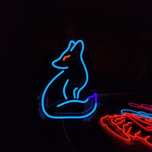 Fox Neon Sign, Fox Light up Sign, Animal Led Light, Animal Sign for Pet ...