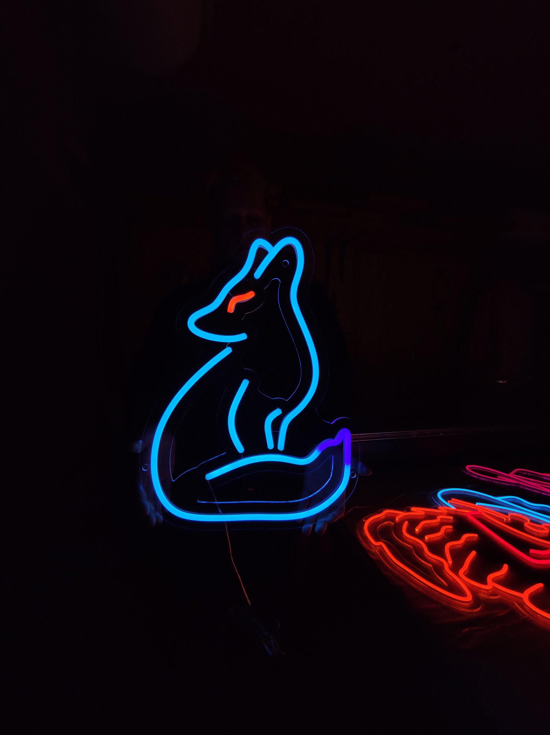 Fox Neon Sign, Fox Light up Sign, Animal Led Light, Animal Sign for Pet ...