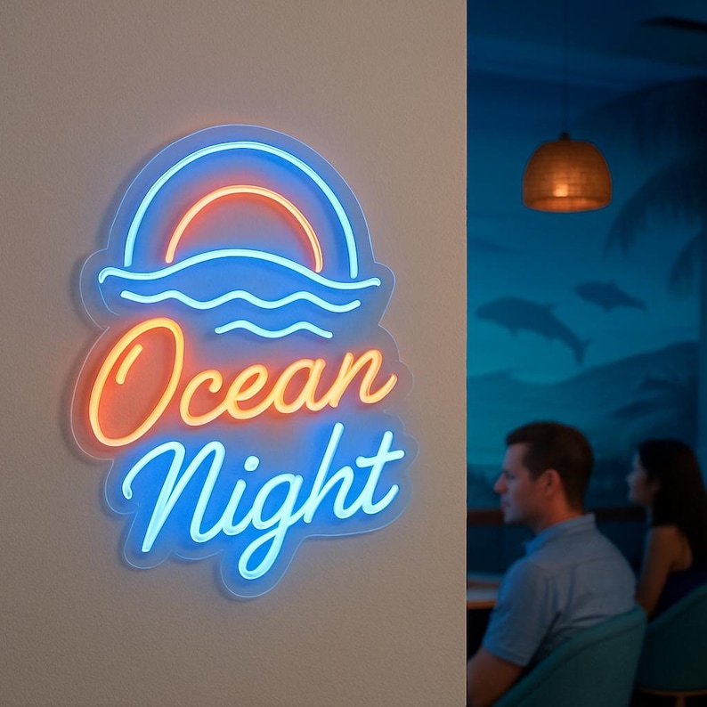 Underwater Hotel Neon Sign. Underwater Hotel With Glass Dome Light ...