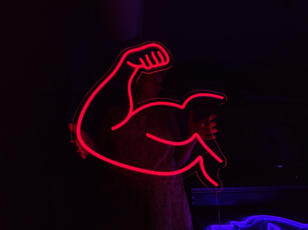 Arm Muscles Neon Sign Biceps Led Neon Gym Led Light Workout - Etsy