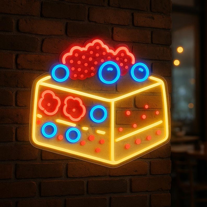 Frozen Desserts Neon Sign. Ice Cream Led Sign. Cafe Neon Light. Gift ...