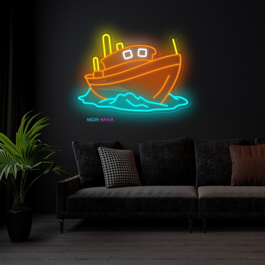 LED Neon Sign - Ship Decor - Nautical Art for Maritime Enthusiasts ...