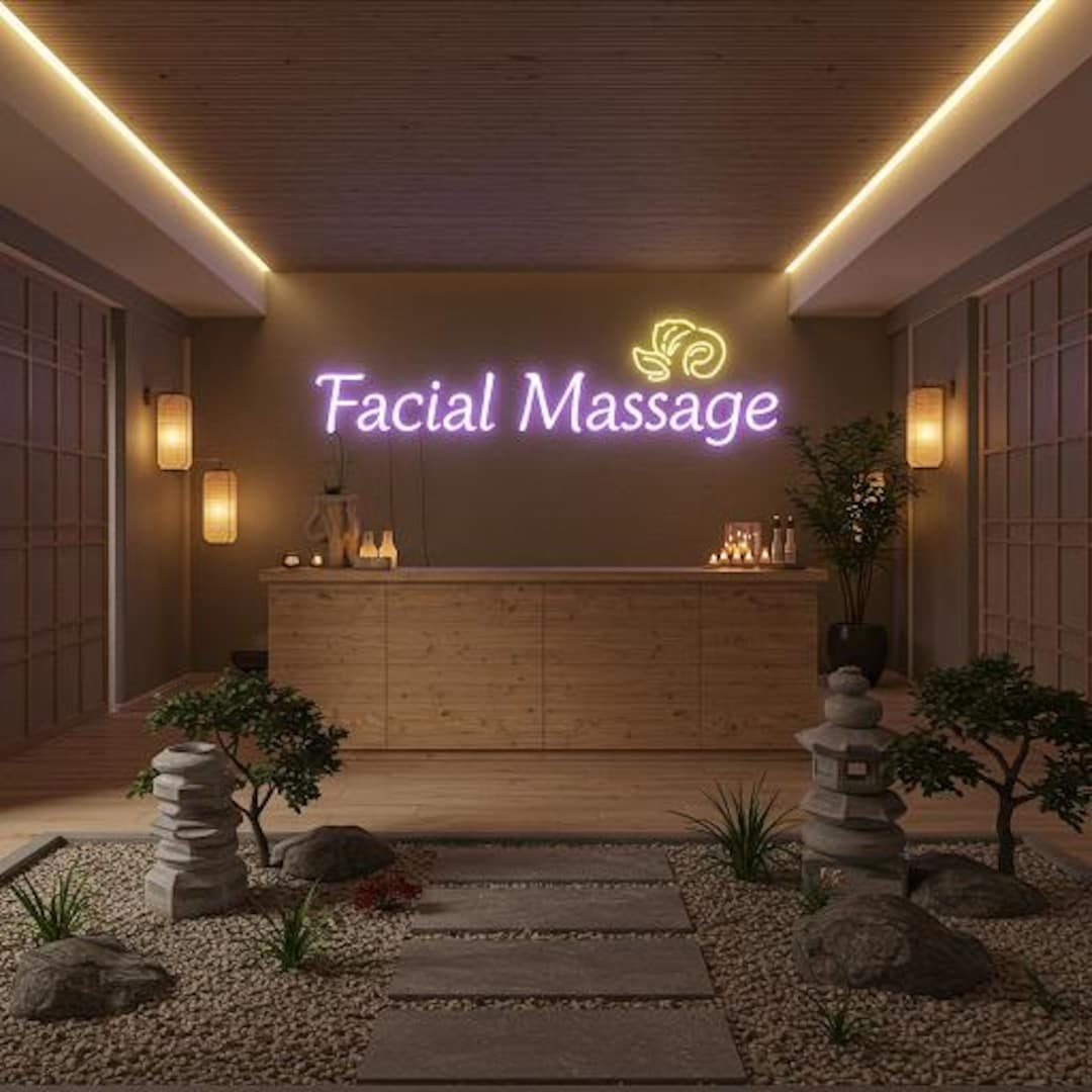 Facial Massage LED Neon Sign. Gift Idea for Massage Therapist. Neon ...