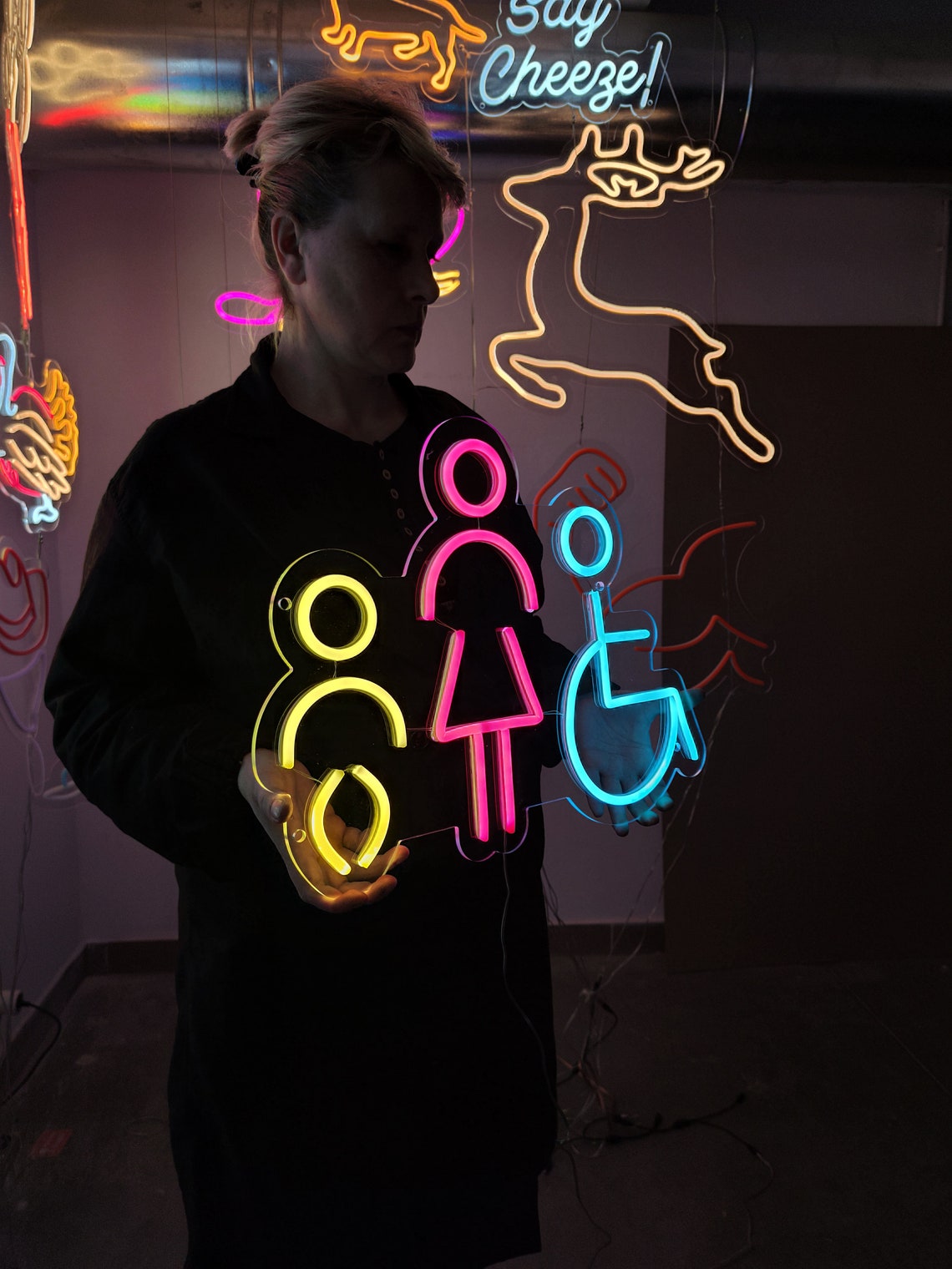 Toilet Neon Sign, WC Signs Led Neon, Custom Toilet Symbol Led Light for ...