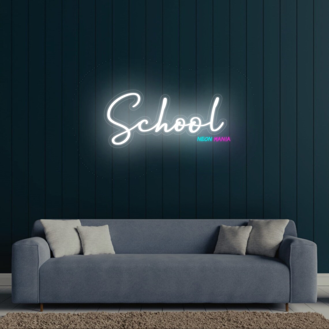 School Neon Sign, Custom Inscription School Decor Light Sign, Gift for ...