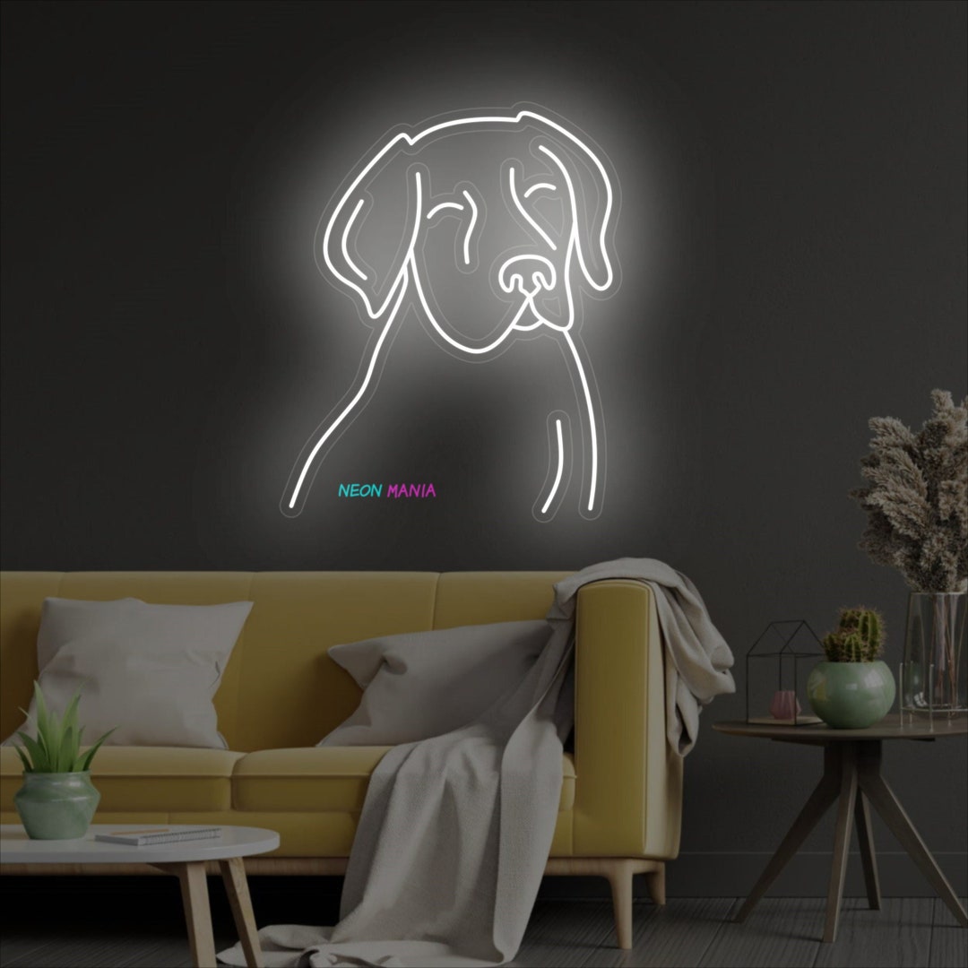 Labrador Neon Sign Dog Led Sign Pet Shop Decor Led Light - Etsy