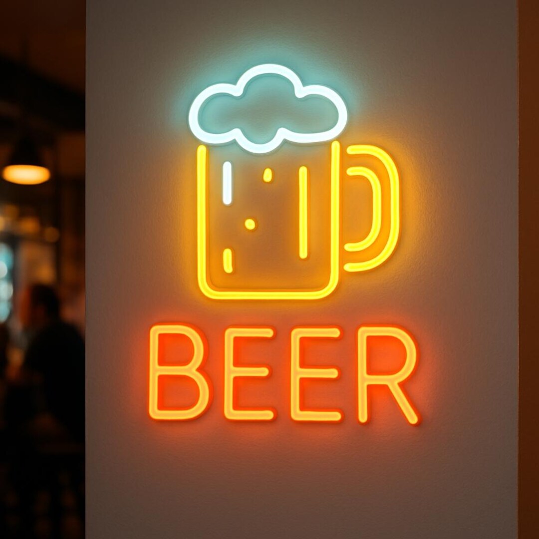 Beer Bar Neon Sign. Pub Light. Bar for Beer Lovers Led Sign. Gift Idea ...