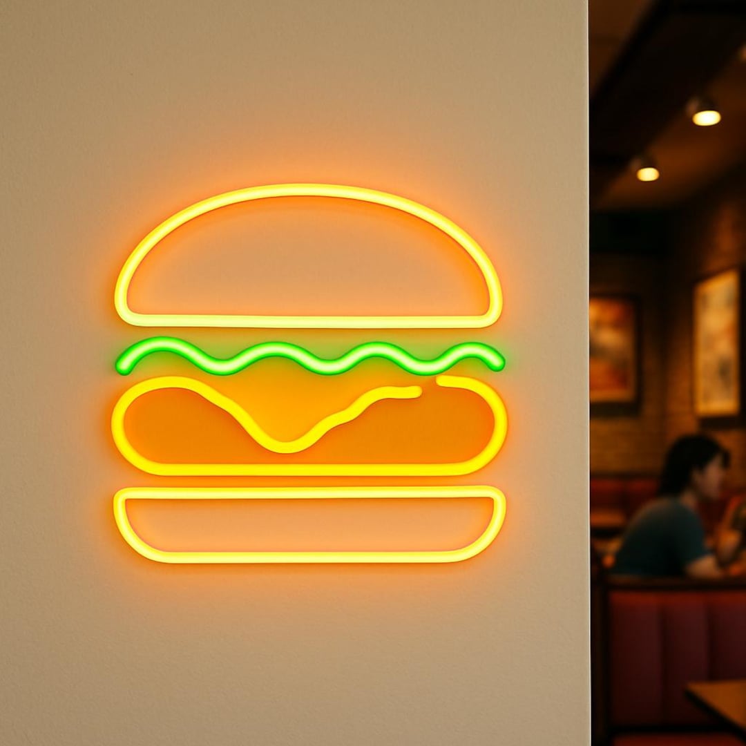 Chicken Sandwich Neon Sign. Fast Food Light. Bistro Led Sign. Gift Idea ...