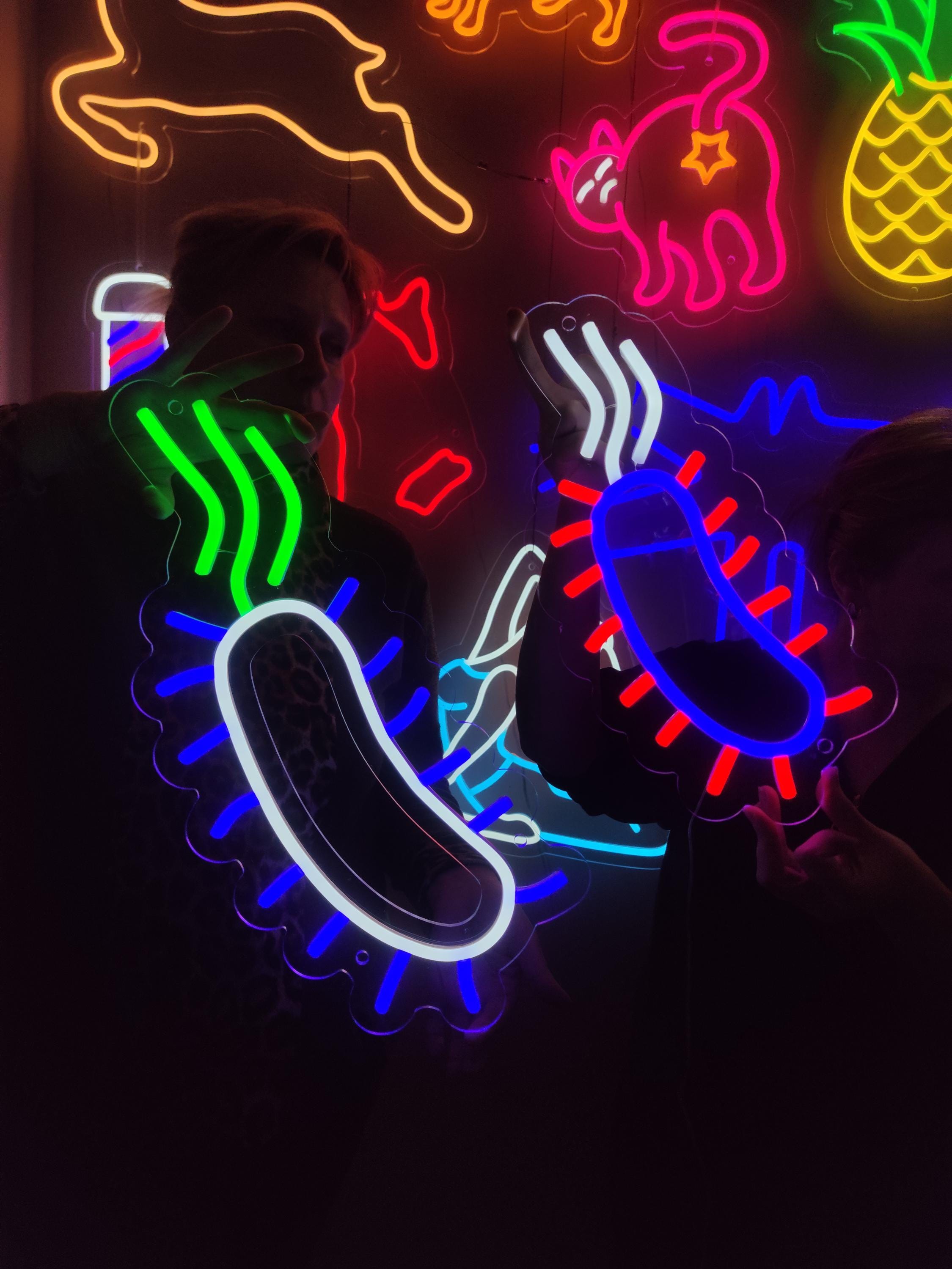 Bacterium Neon Sign, Cells Led Light, Microorganism Led Neon Sign ...