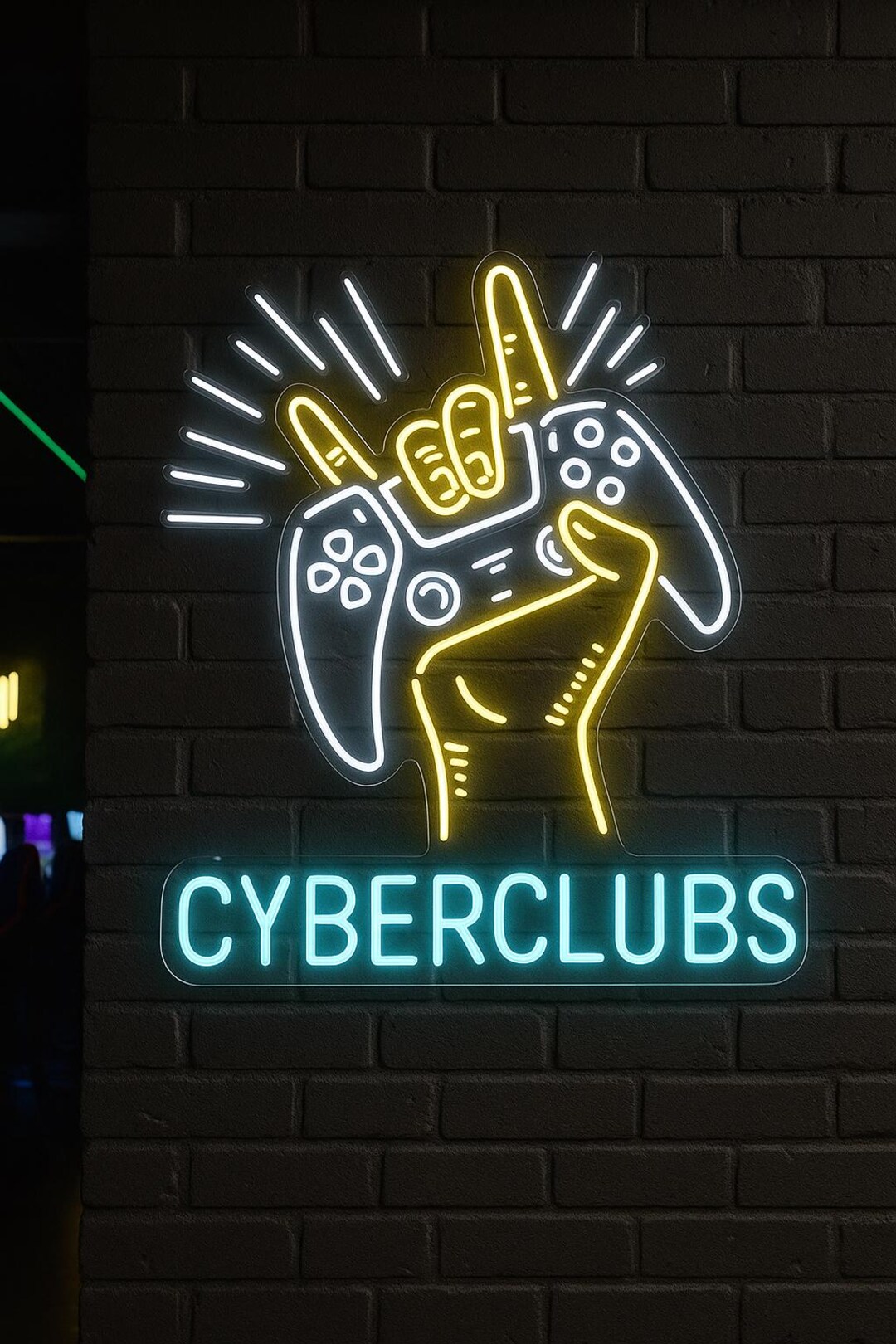Cyber Club Neon Sign. Joystick Neon Sign. Game Room LED Decor. - Etsy