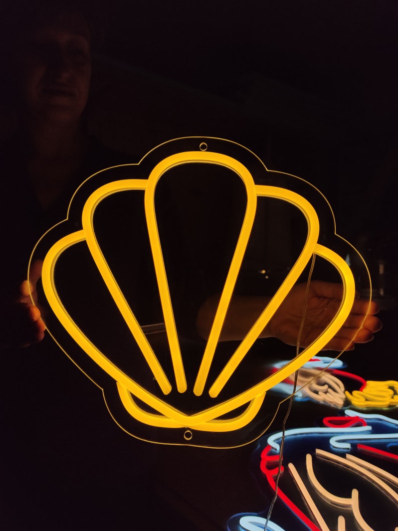 Sea Shell Neon Sign Mollusk Shell Led Light for Your Home - Etsy