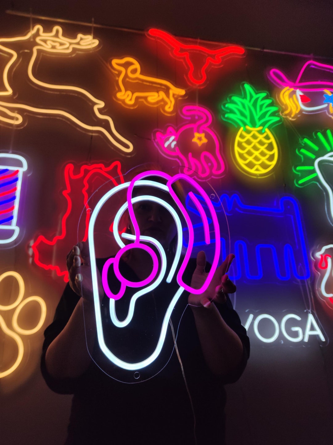 Hearing Aid Neon Sign. Cochlear Implant Led Sign. Ear Led Neon Sign ...