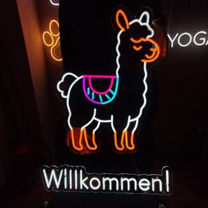 Custom Animal Neon Sign. Llama, Alpaca, Camel, Vicuña, Guanaco, Donkey ...