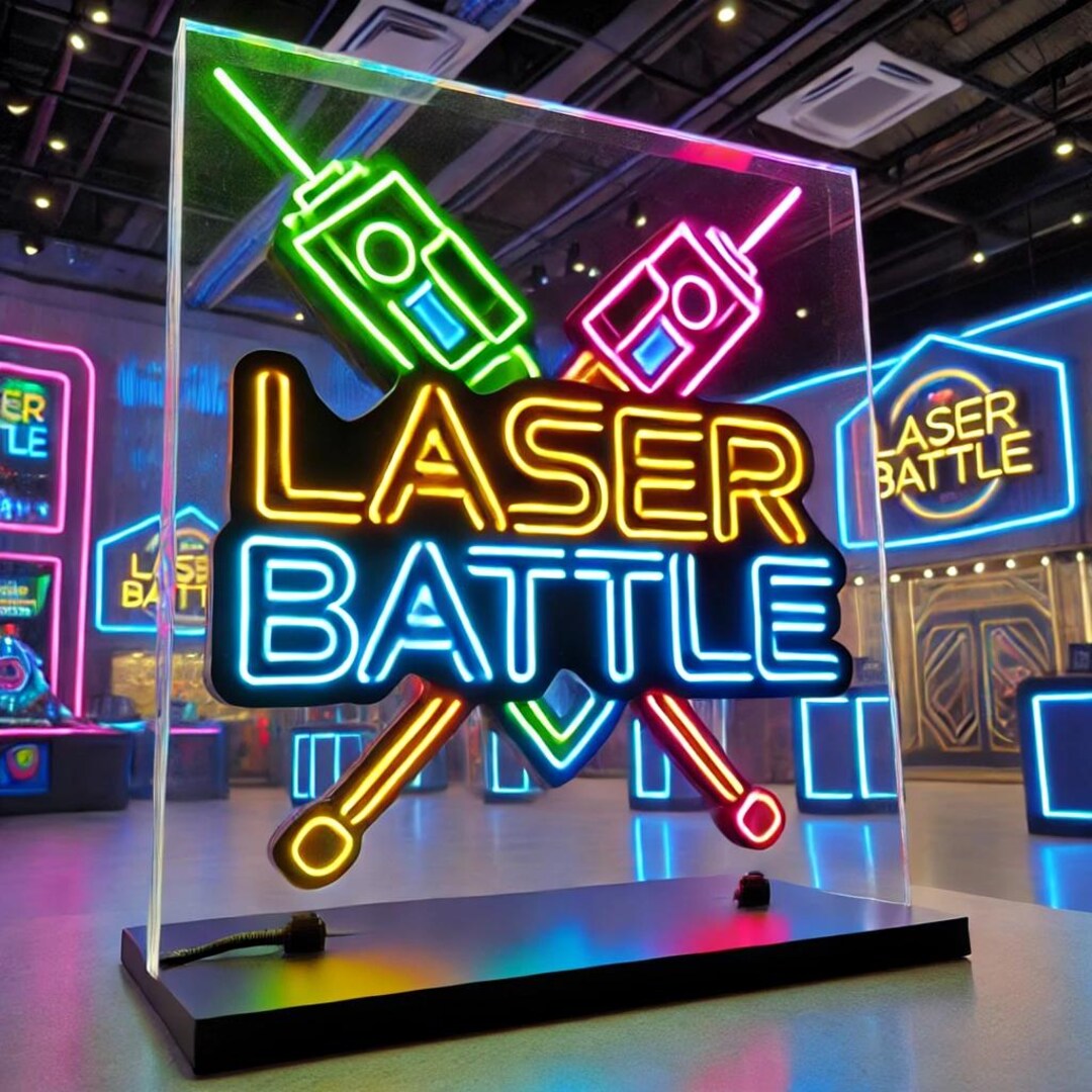 Laser Tag Neon Sign. Laser Battle, Target, Enter the Battle Zone, Laser ...