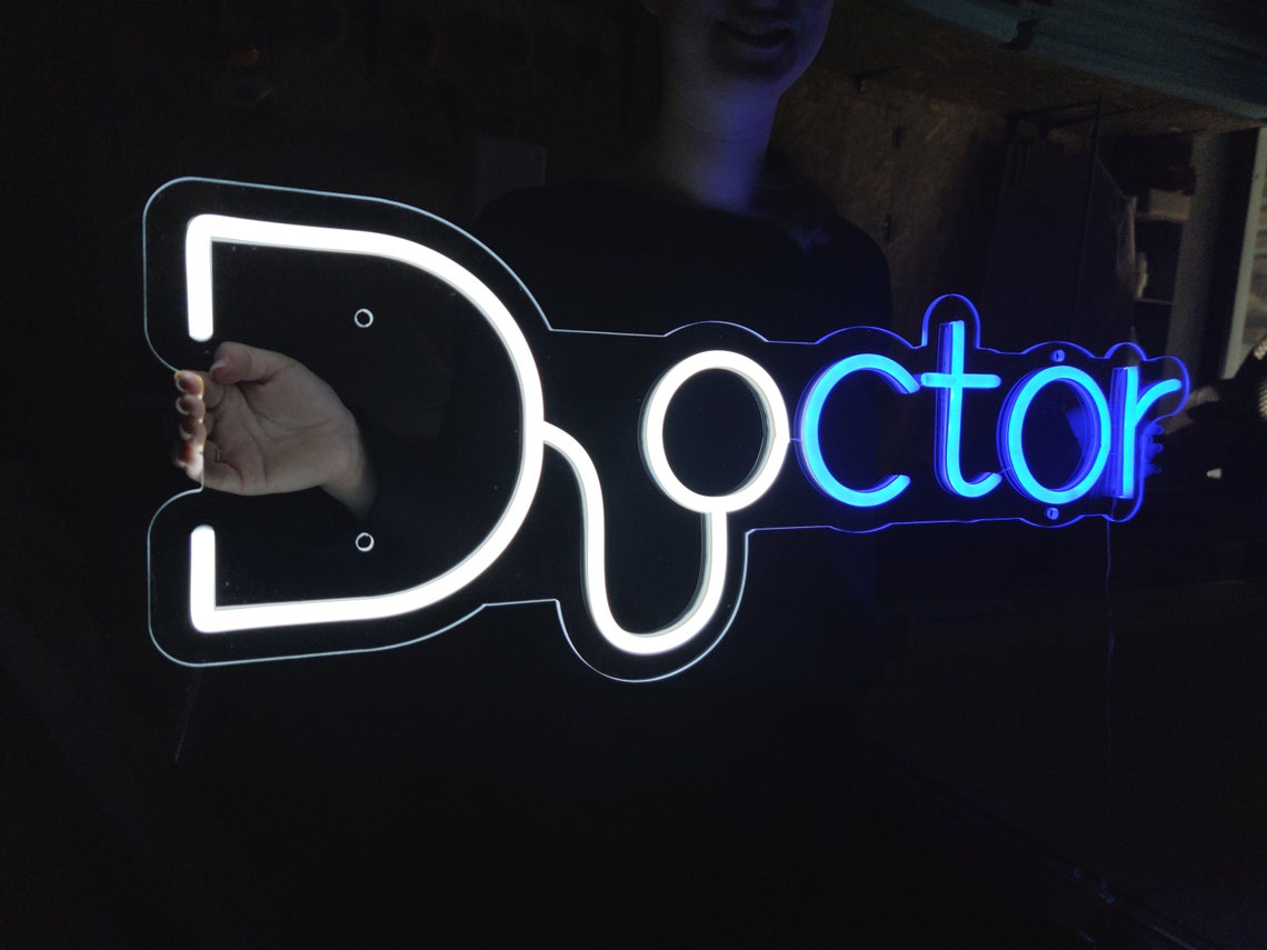 Doctor Neon Sign Doc Led Light Physician Neon Light Light - Etsy
