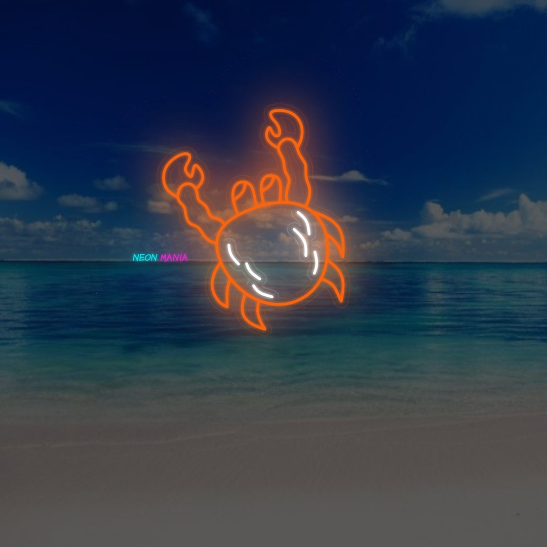 Crab Neon Sign: the Perfect Sign for Seafood Restaurant - Etsy