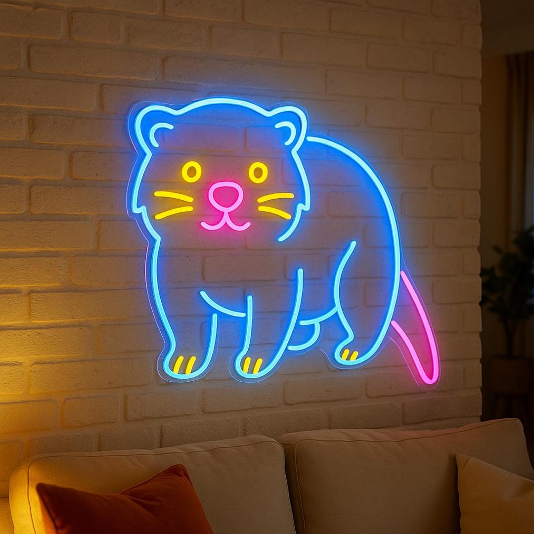 Binturong Neon Sign. Natural Science Led Sign. Animal Neon Decor. Pet ...