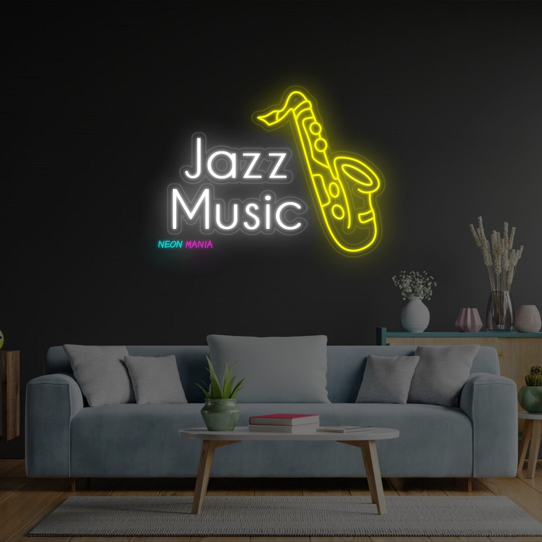 Jazz Music Neon Sign, Saxophone Led Sign, Wind Instrument Led Light ...