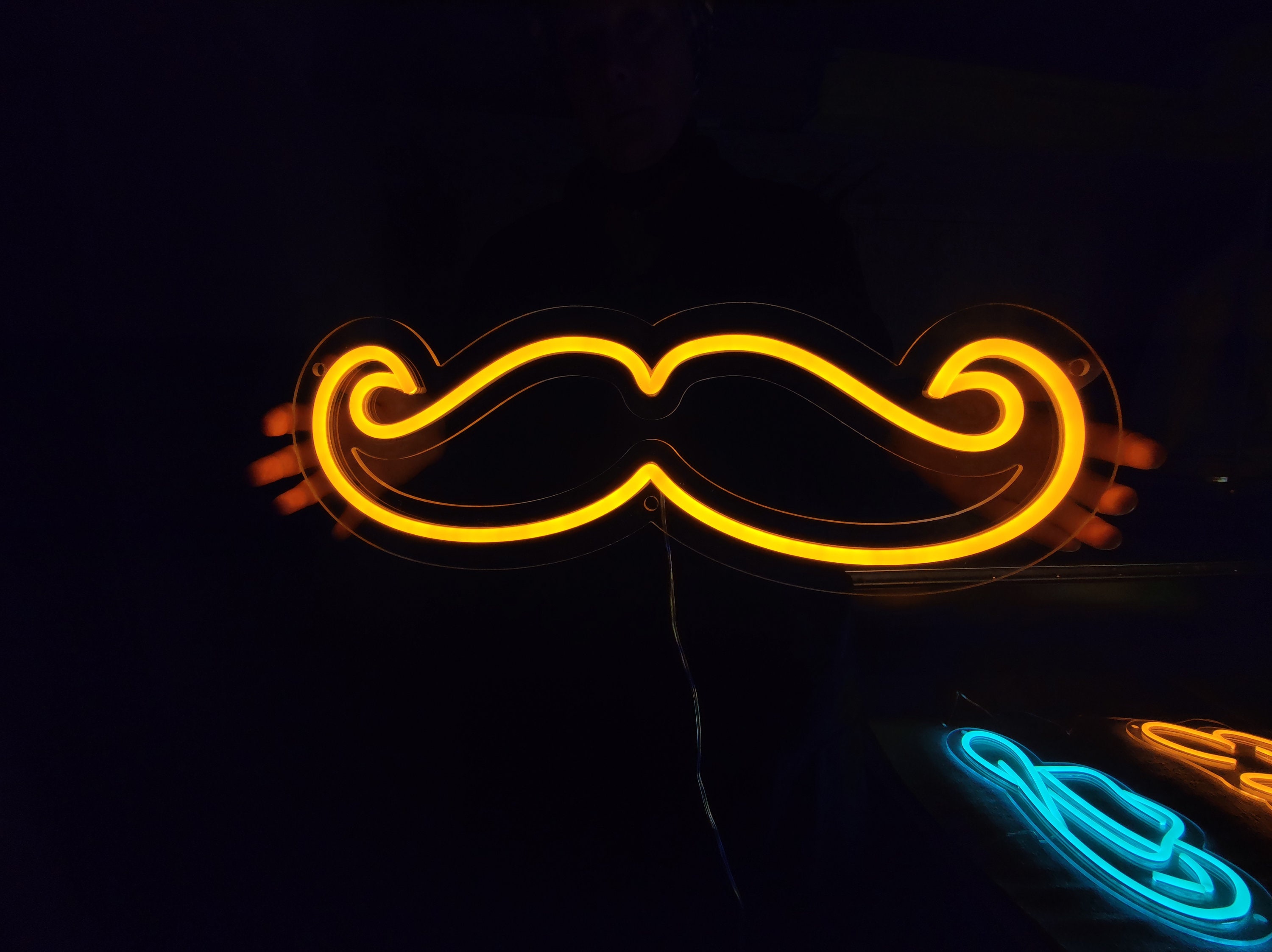 Mustache Neon Sign, Barbershop Led Neon, Barber Salon Led Light, Custom ...
