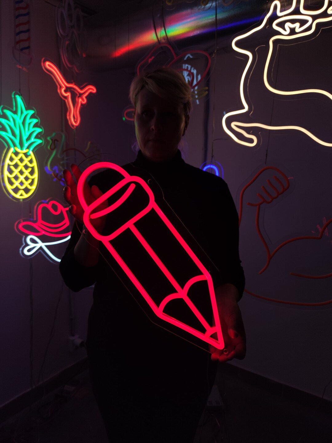 Pencil Neon Sign, Pencil for Drawing Led Light, Art School Supplies ...
