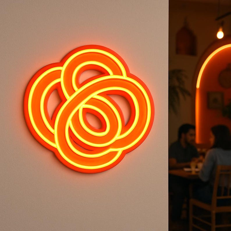 Jalebi Neon Sign. Syrupy Dessert Light. Cafe Led Sign. Indian Cuisine ...