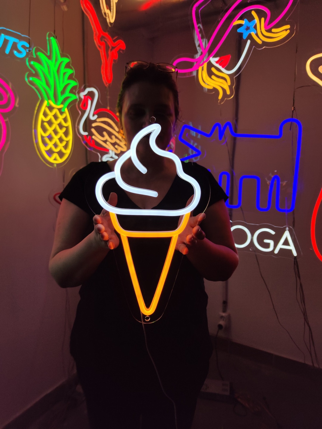 Ice Cream Neon Sign, Ice Cream Shop Led Neon, Summer Vibe Led Light ...