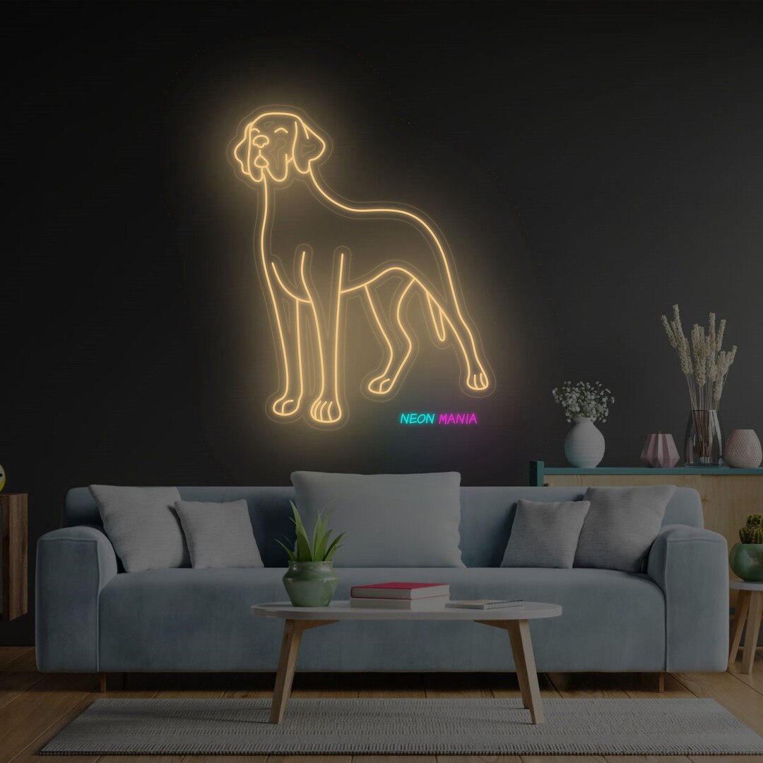 Great Dane Neon Sign, Dog Led Sign, Big Great Dane Light Sign, Pet Shop ...