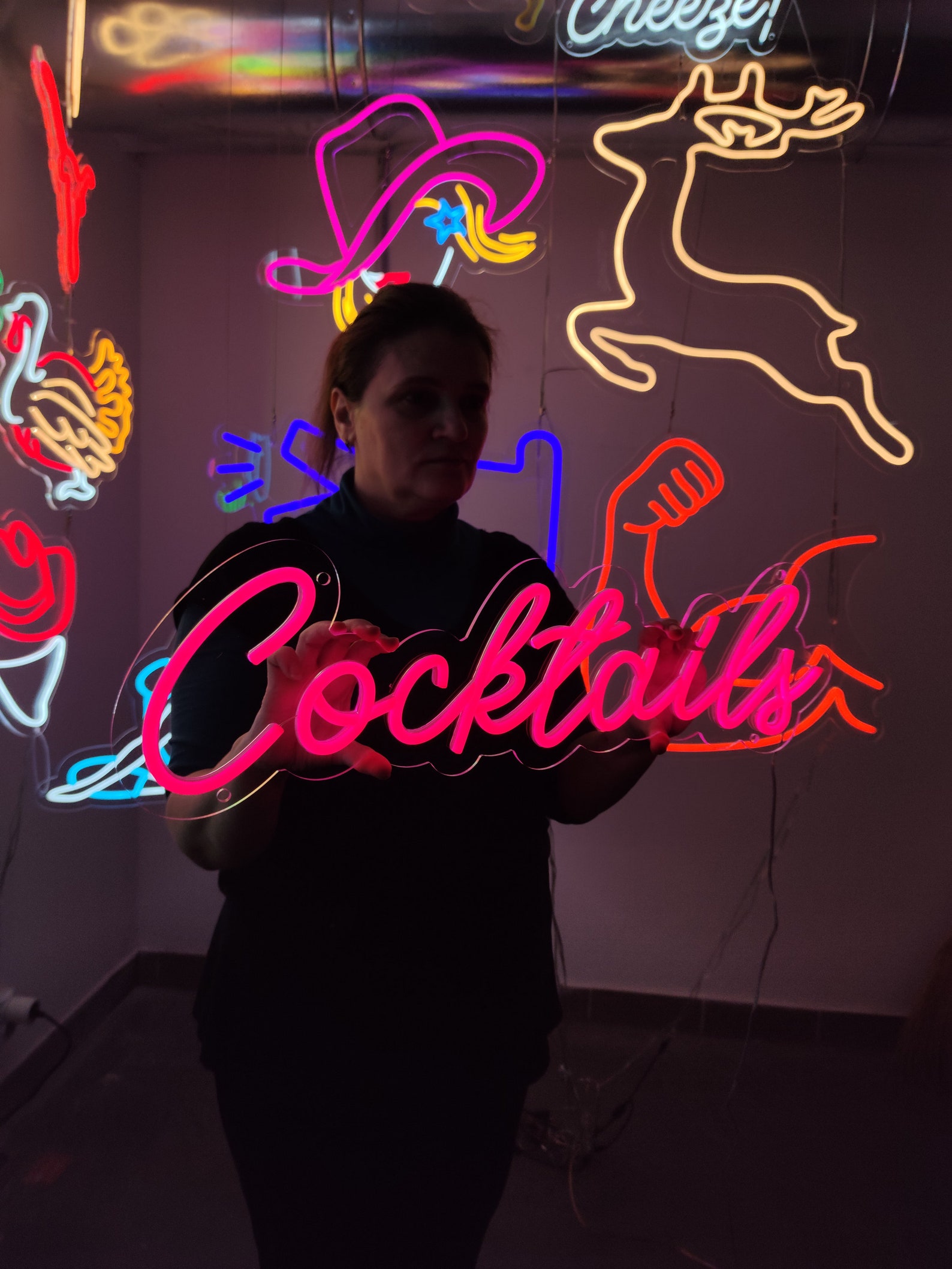 Cocktails Neon Sign, Cocktail Bar Led Neon, Bar Decor Led Lights ...
