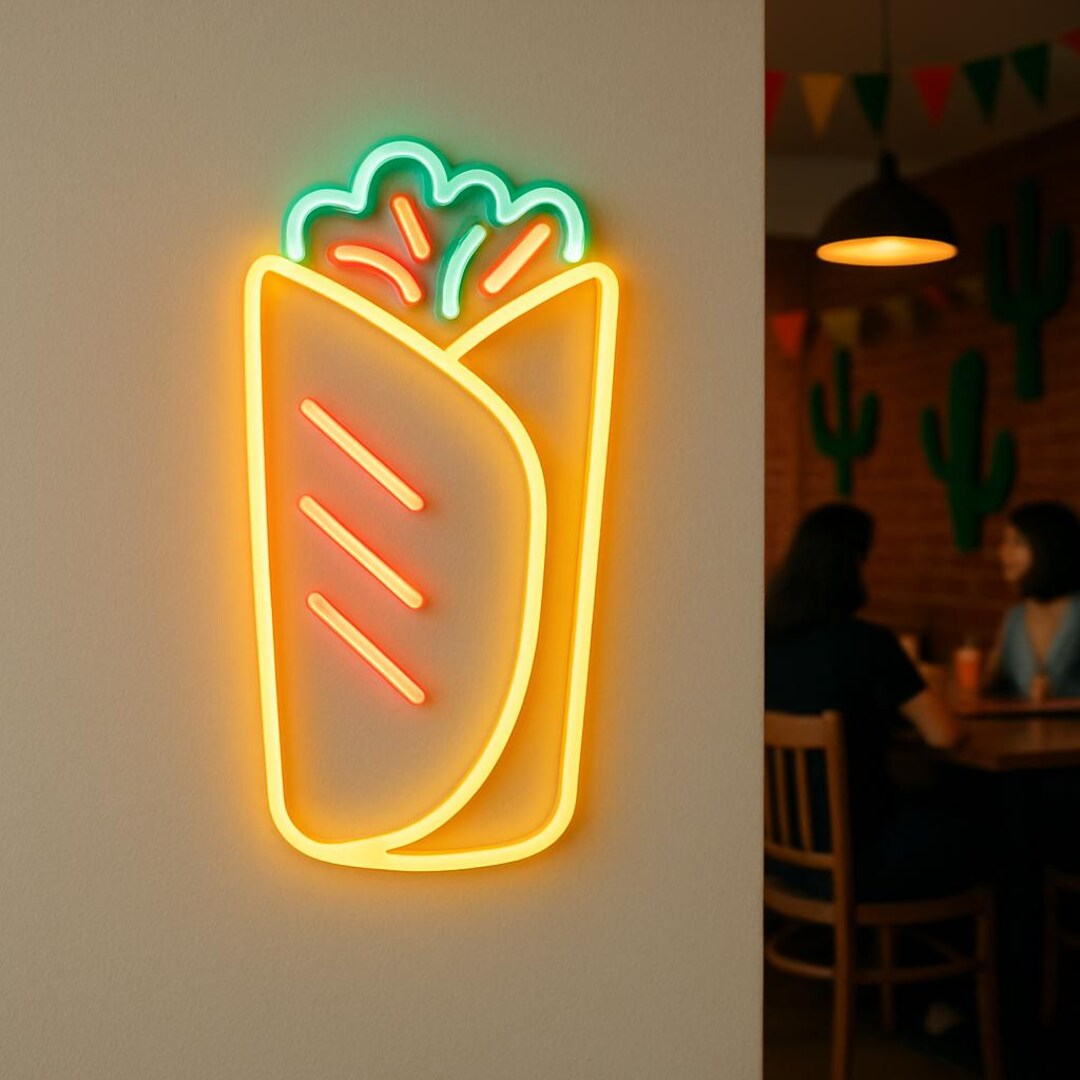 Fajitas Neon Sign. Restaurant Light. Mexican Cuisine Led Sign. Cooking ...