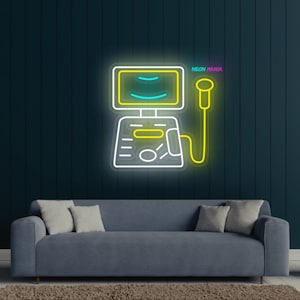 Ultrasound Machine Neon Sign, Ultrasound Devise Led Light, Ultrasound ...