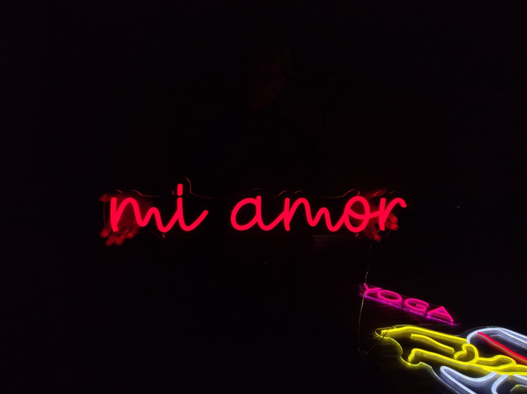 Mi Amor Neon Sign, My Love in Spanish Led Neon, Romantic Words Led ...