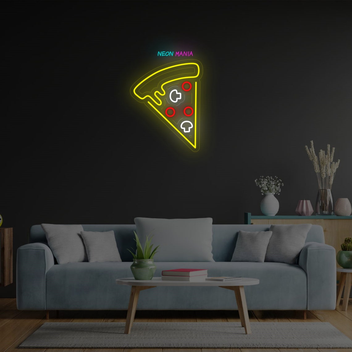 Pizza Neon Sign: Light up Your Pizzeria. Slice of Pizza Led Light ...