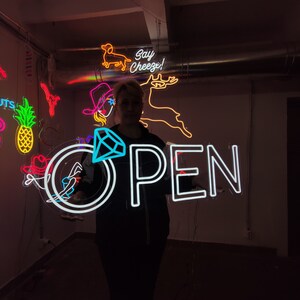 Wedding Ring Neon Sign, Diamond Led Sign, Custom Engagement Ring Sign ...