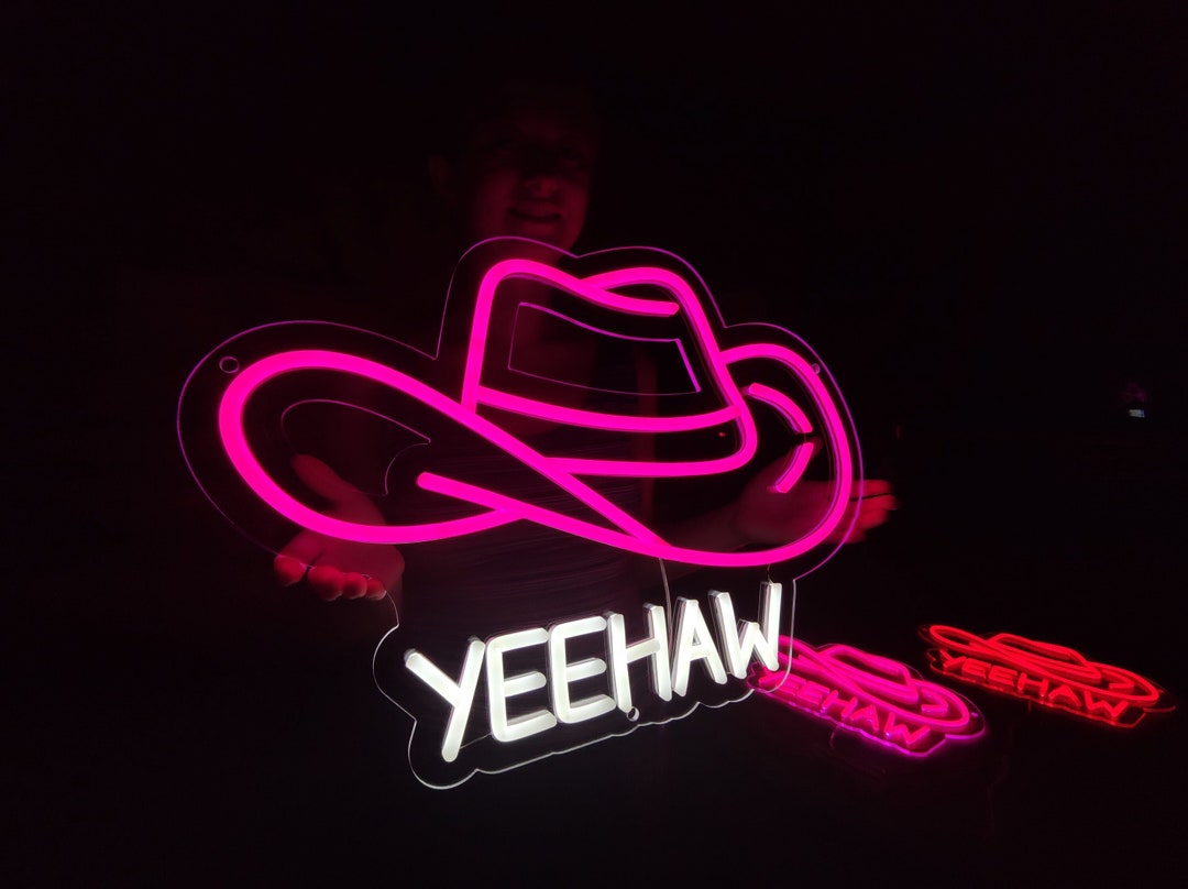 Cowboy Hat Neon Sign Cowboy Led Neon Sign Western Neon - Etsy