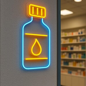 Pharmacy Neon Sign. Prescription Ready, Your Local Pharmacy, Vitamins ...