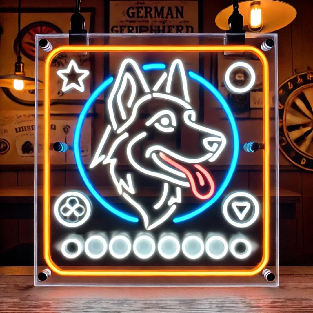 Dog Led Neon Sign. English Bulldog, Shar Pei, Labrador Retriever ...