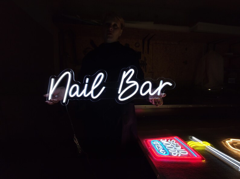 Nail Bar Neon Sign Nail Salon Led Neon Beauty Salon Led - Etsy