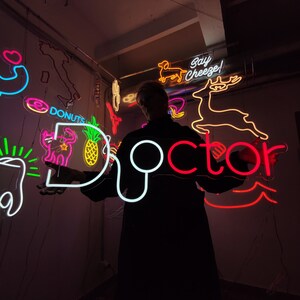 Doctor Neon Sign, Doc Led Light, Physician Neon Light, Light Sign for a ...