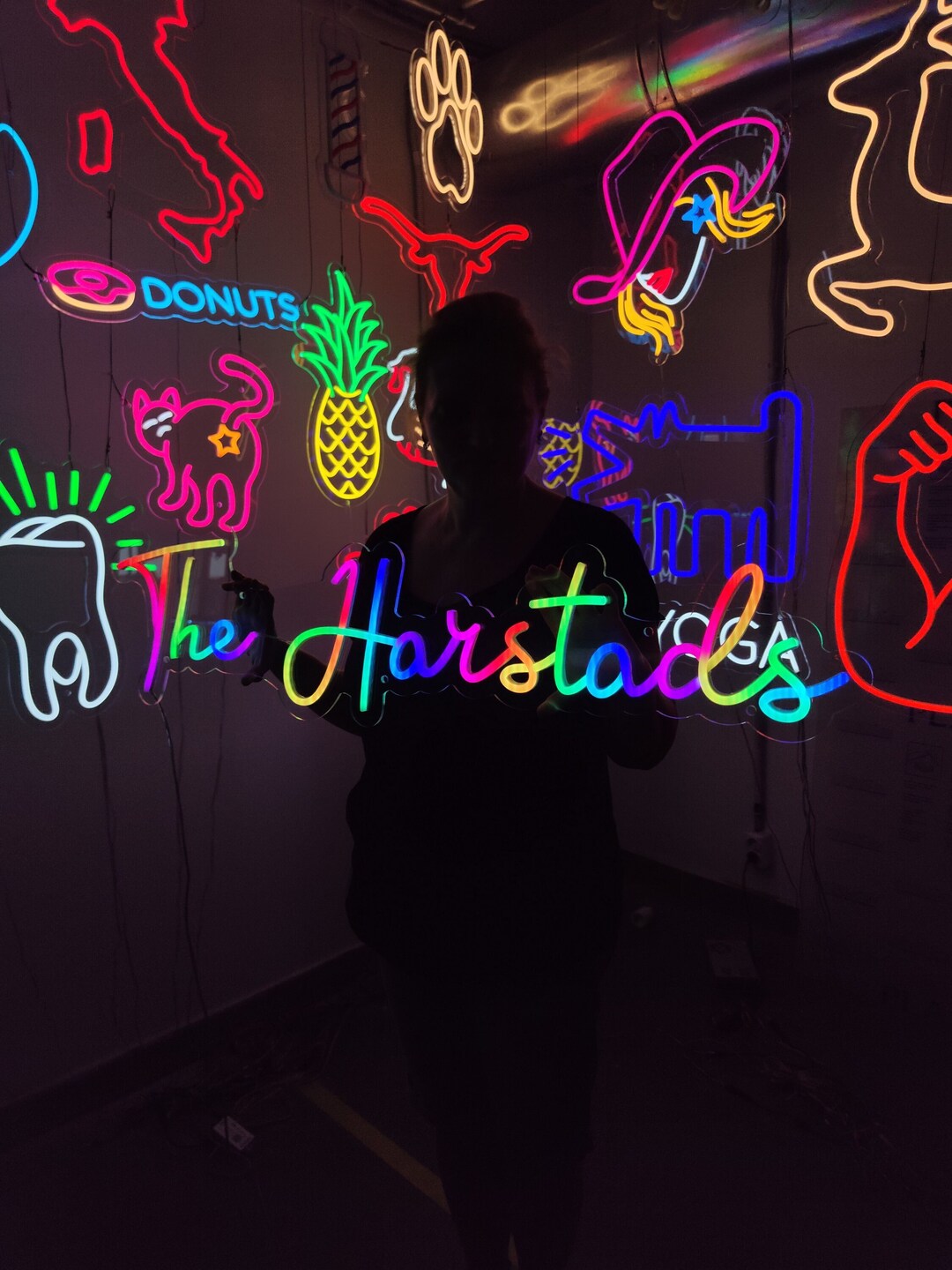 Custom RGB and Address Led Neon Sign, Custom Multi Colored Neon Light ...