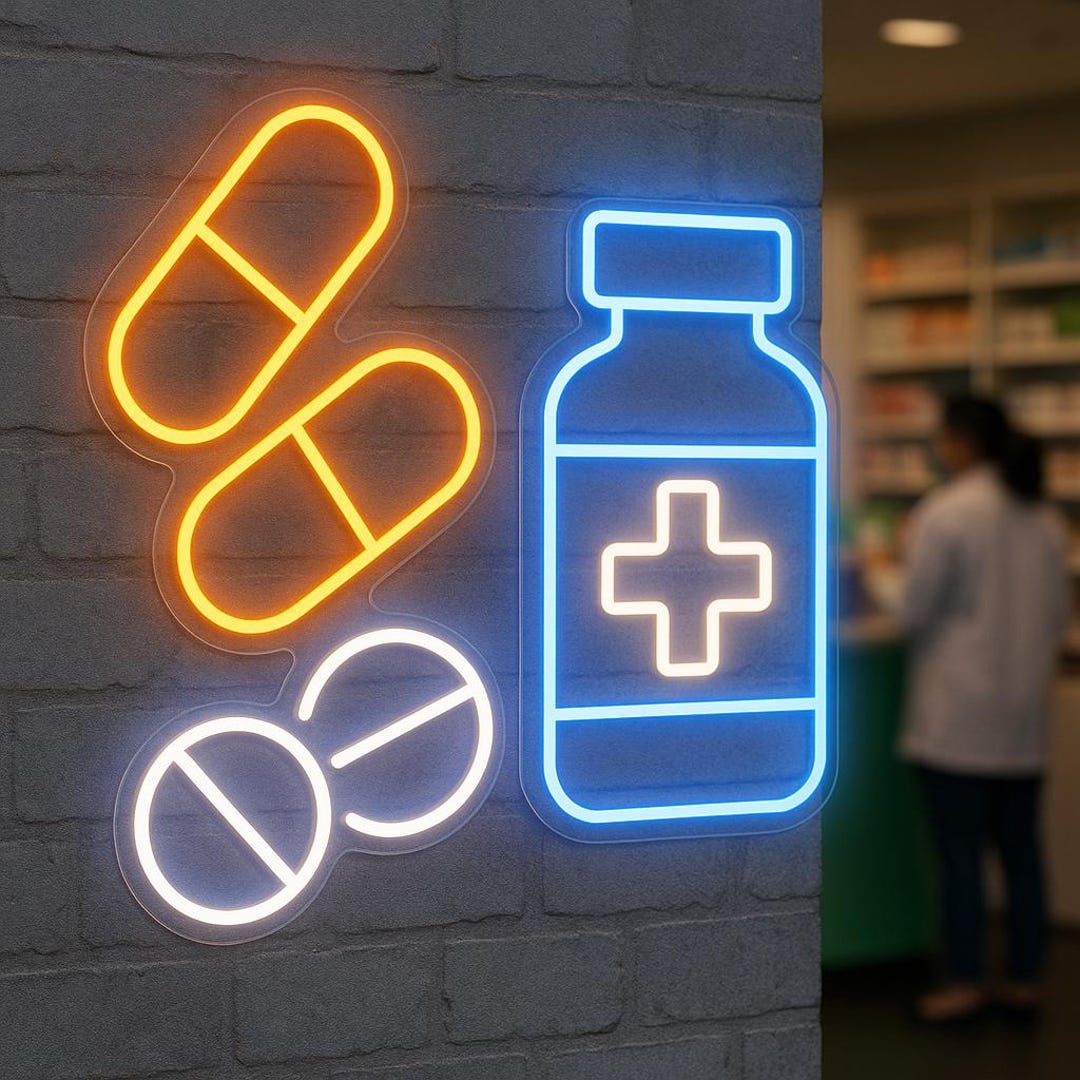 Neon Pharmacy Sign. Pharmaceutical LED Decor. Medical Neon Decor. - Etsy