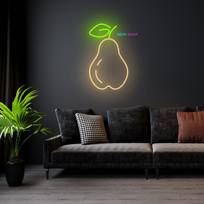 Pear Neon Sign Fruit Led Light for Your Room Decor Custom - Etsy