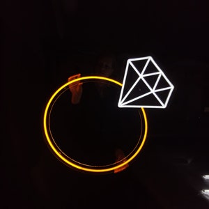 Wedding Ring Neon Sign Diamond Led Sign Custom Engagement - Etsy