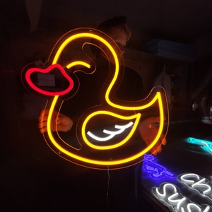 Duck Neon Sign, Kids Room Decor, Rubber Duck - Led Light Sign, Custom ...