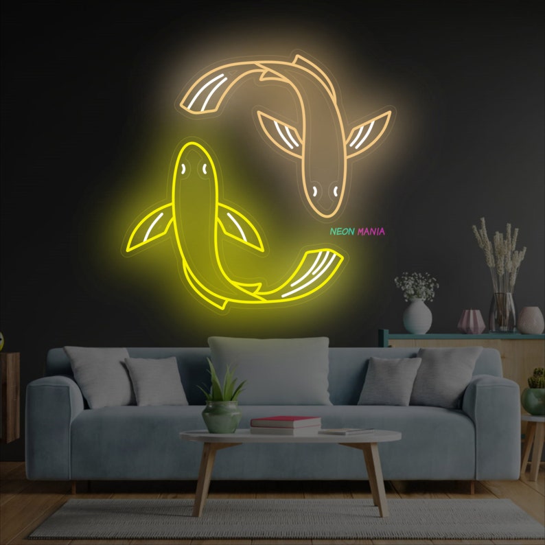 Koi Fish Neon Sign Japanese Fish Led Neon Koi Carp Sign Led - Etsy