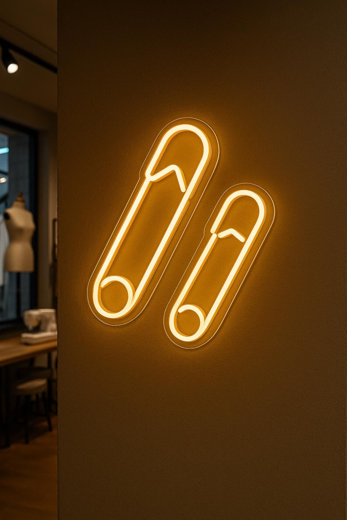 Pin Neon Sign. Pin Neon Decor. Gift Idea for a Seamstress. LED Sewing ...
