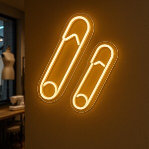 Pin Neon Sign. Pin Neon Decor. Gift Idea for a Seamstress. LED Sewing ...