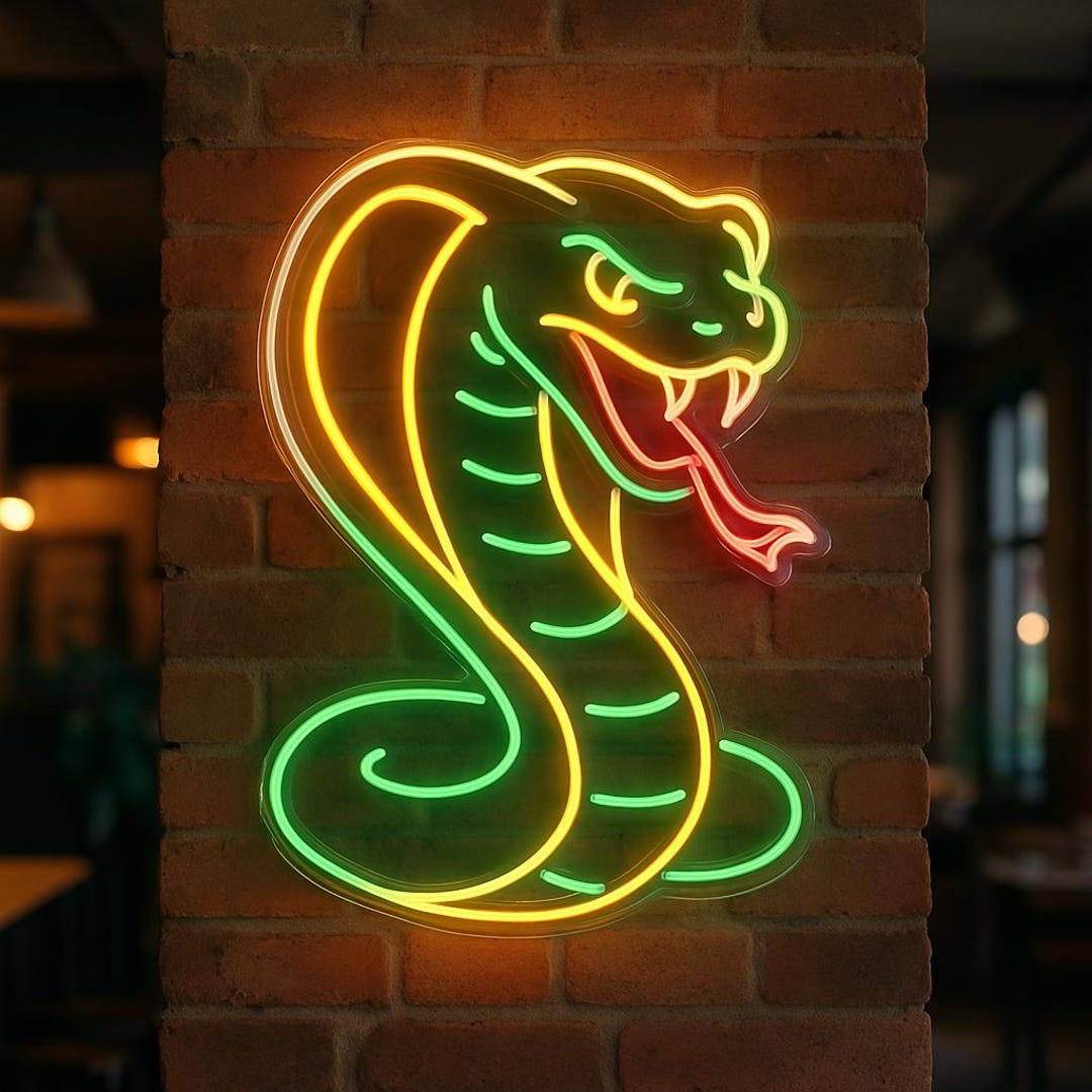 Custom Snakes Neon Sign. Cobra, Python, Boa Constrictor, Rattlesnake, Green Snake,black Mamba ...